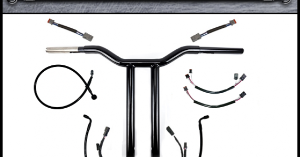 Gloss Black 16" MX-T Bars Non ABS Handlebar kit for 2018-2023 Harley ...