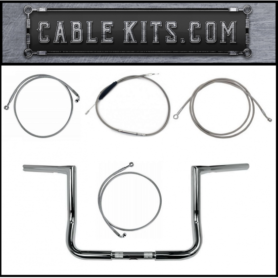 10" Chrome Miter Cut Bagger Bar ABS Handlebar Kit for 2021-2022 FLH ...